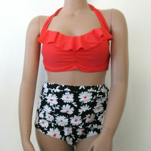 Swimwear | Swim | Plus Size 5xl High Waisted Retro Swimsuit Nwot | Poshmark